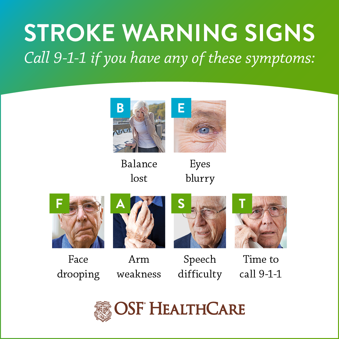 From OSF Saint Anthony’s: If a stroke happens, be sure to ‘B.E. F.A.S.T ...