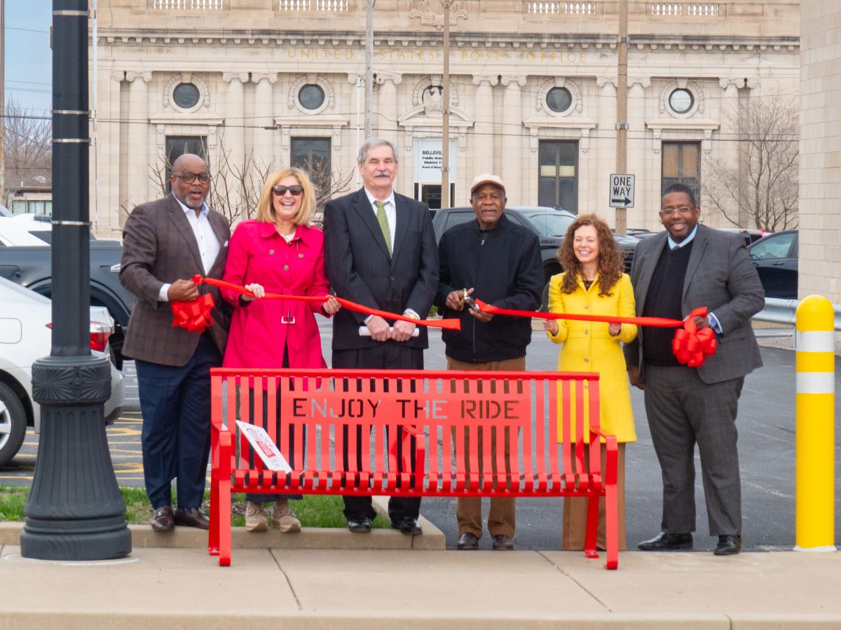 First bus bench installations in Belleville unveiled during ribbon ...